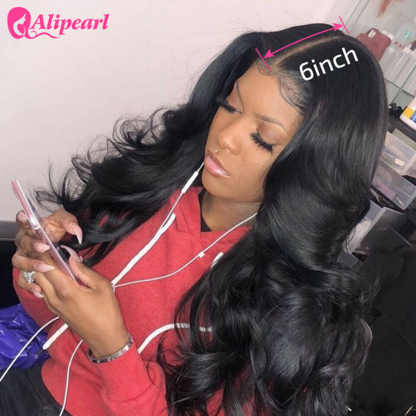Body Wave Hair 6x6 Human Hair Lace Wigs Natural Hair Wigs -Alipearl Hair