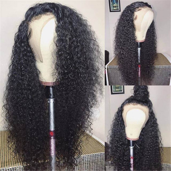 Long Curly Wigs Pre Plucked Human Hair Curly Lace Front Wig -Alipearl Hair